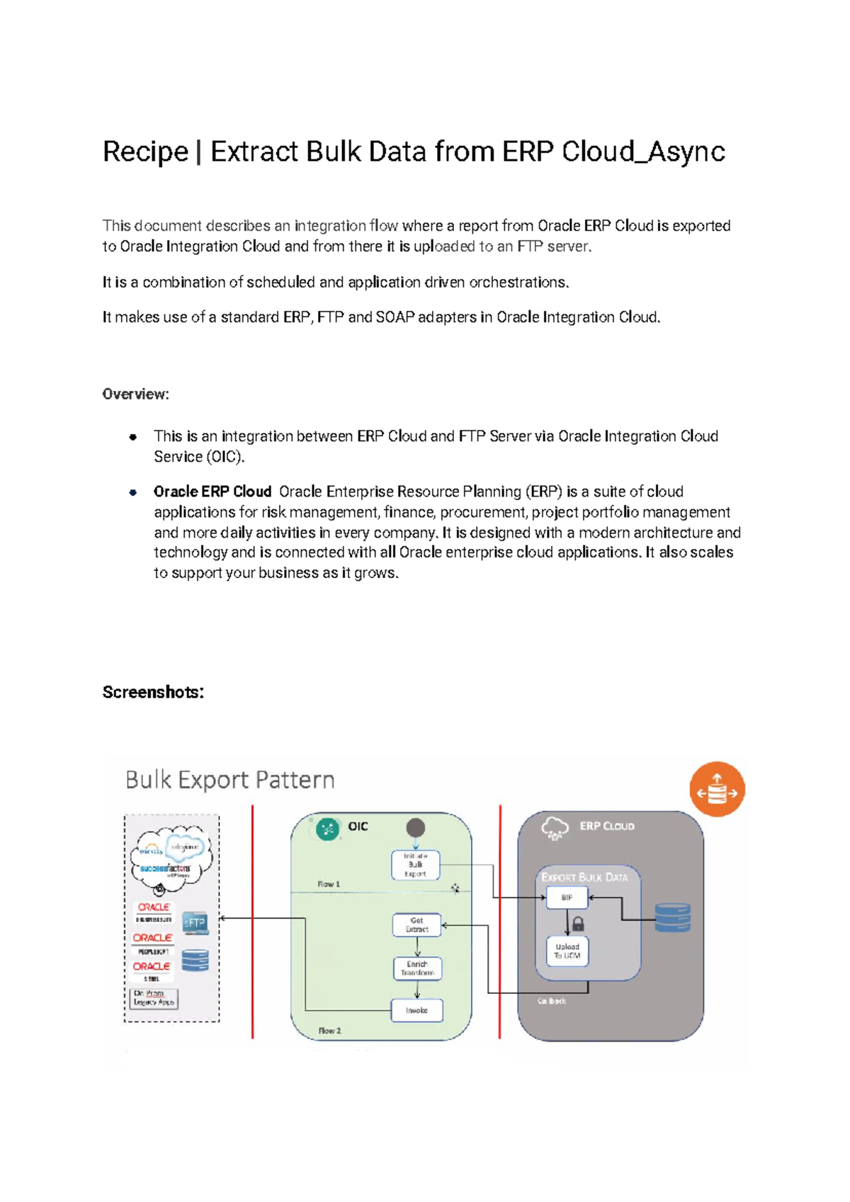 OIC Recipe Extract Bulk Data from ERP Cloud Async - Recipe | Extract Bulk Data from ERP Cloud ...