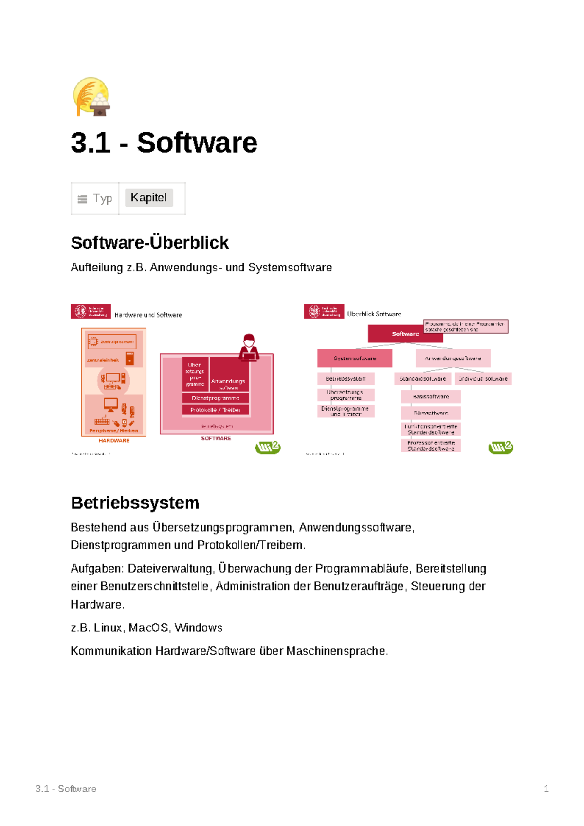 3-Software - Wintersemester 2021 - 3 - Software 1 🎑 3 - Software Typ ...