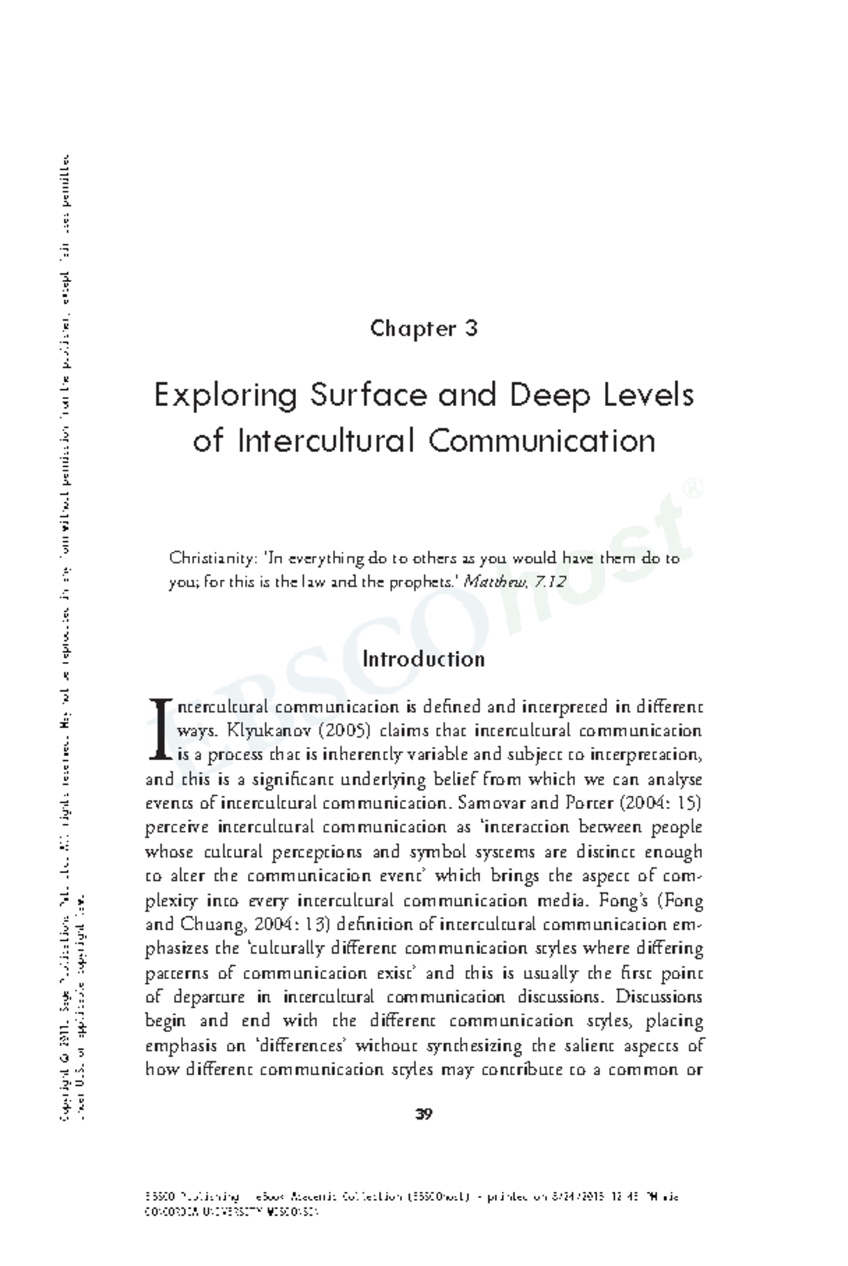 Reading 2 - Levels of Comm and Worldviews - 39 Surface and Deep Levels ...