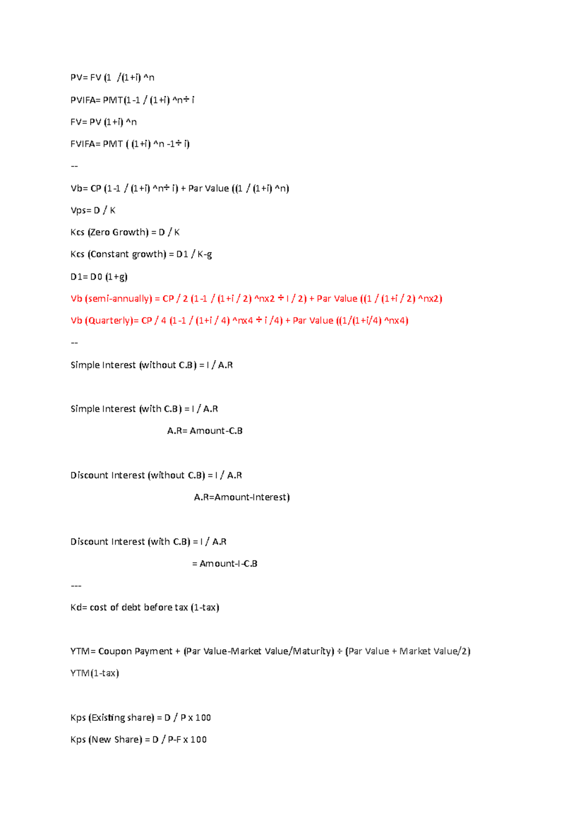 A summary of finance and the formulas for bach in law and commerce ...