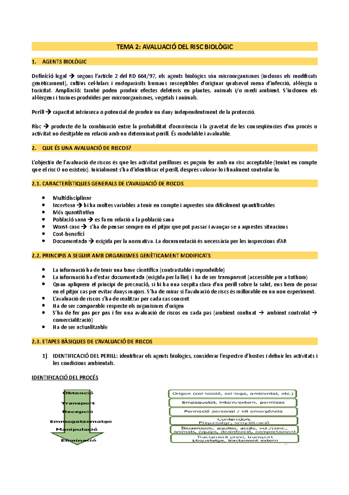 TEMA 2 - TEMA 2 TEMA 2 TEMA 2 - TEMA 2: AVALUACIÓ DEL RISC BIOLÒGIC 1 ...