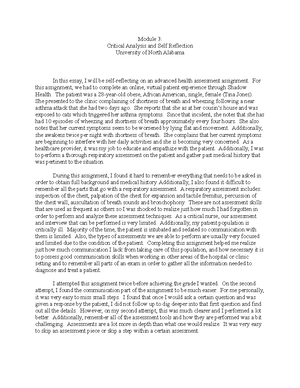 Module 8 SOAP Note – Focused Cough Assessment - Module 8 SOAP Note ...