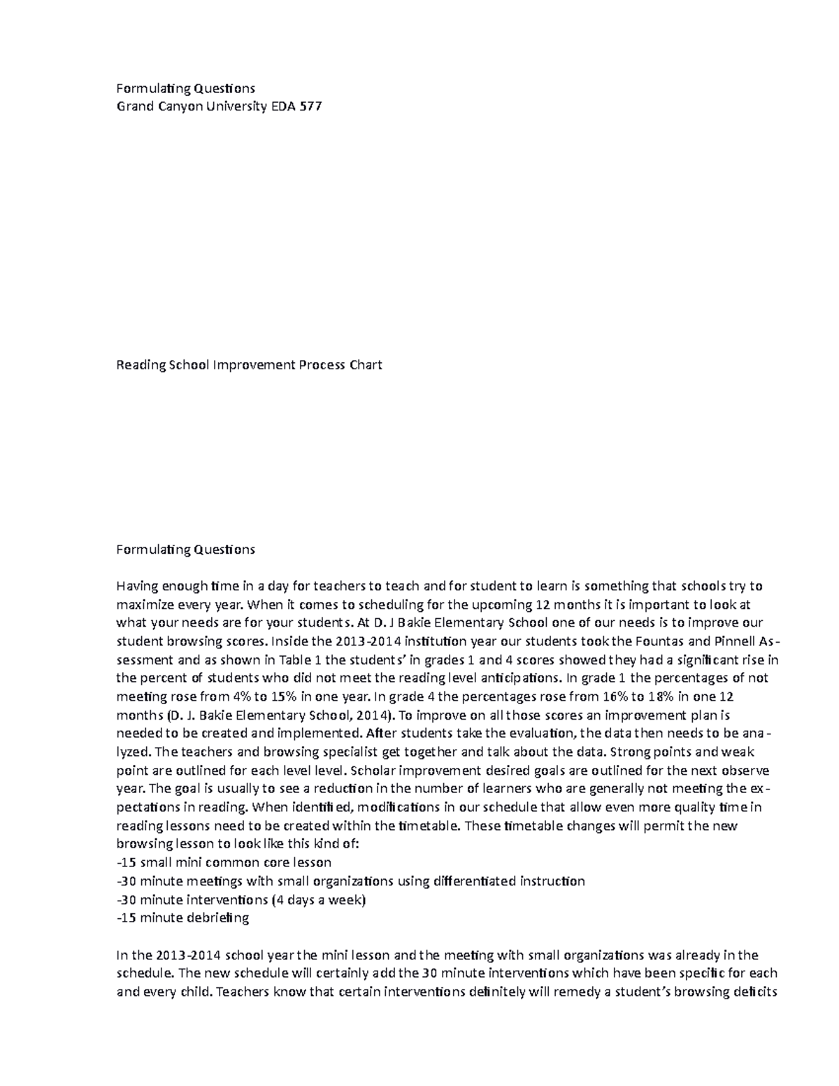 EDA 577 Formulating Questions 1 - Formulating Questions Grand Canyon ...