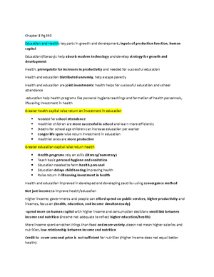 Econ 366 Unit 1 - Econ notes - Chapter 1 Development: process of ...