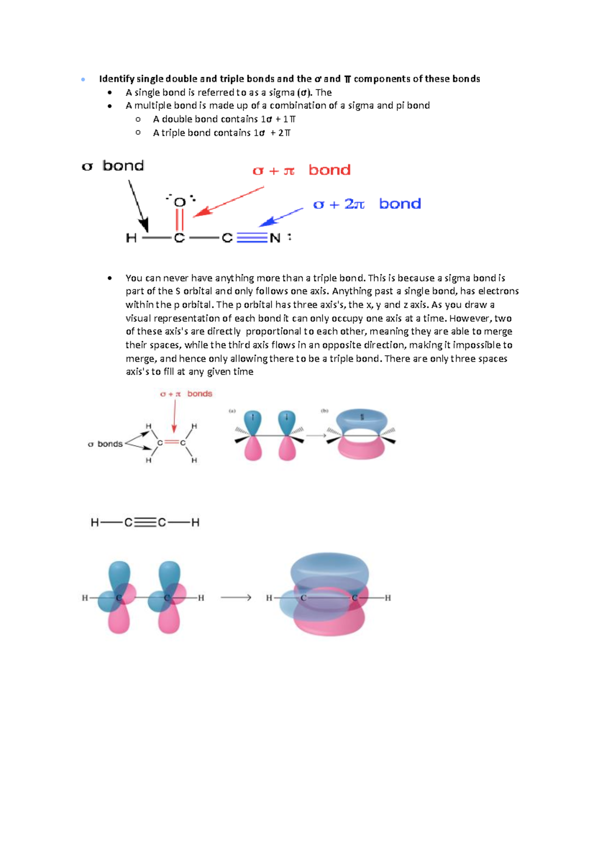 CHEM1611 Buffers and Sigma Bonds - Identify single double and triple ...