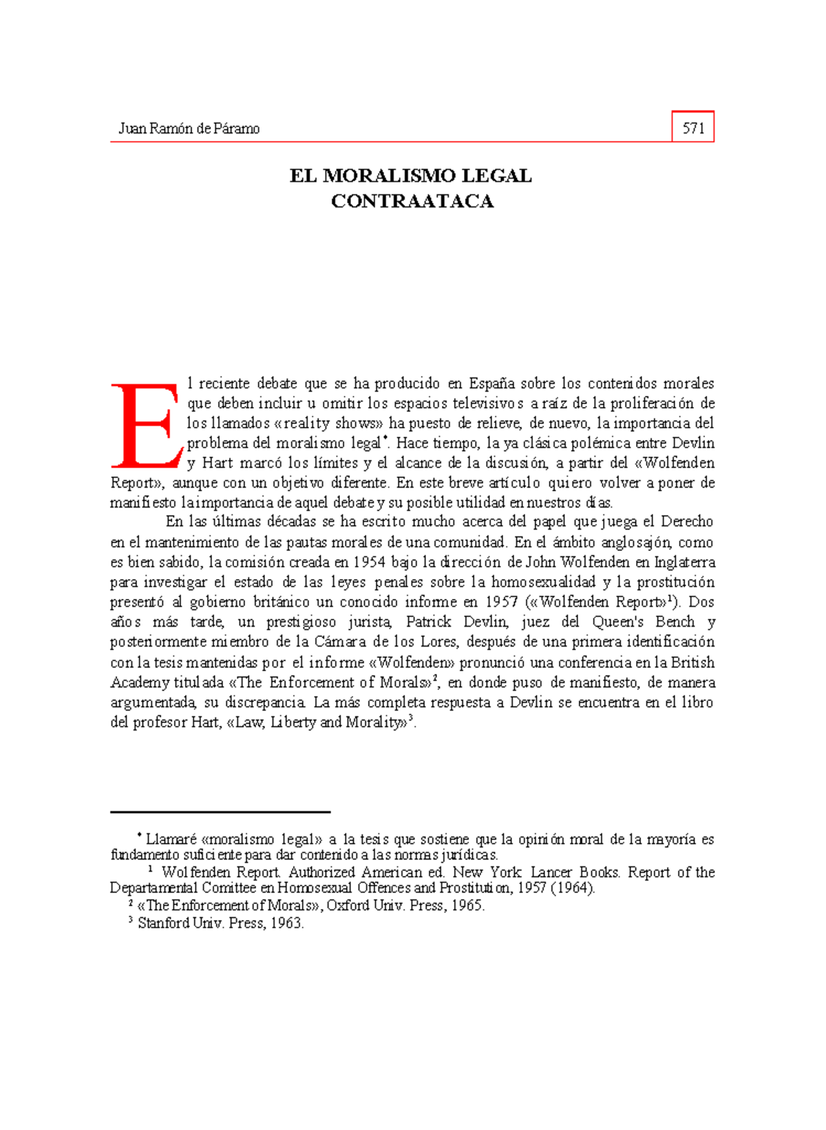 El moralismo legal contraataca - Llamaré «moralismo legal» a la tesis ...