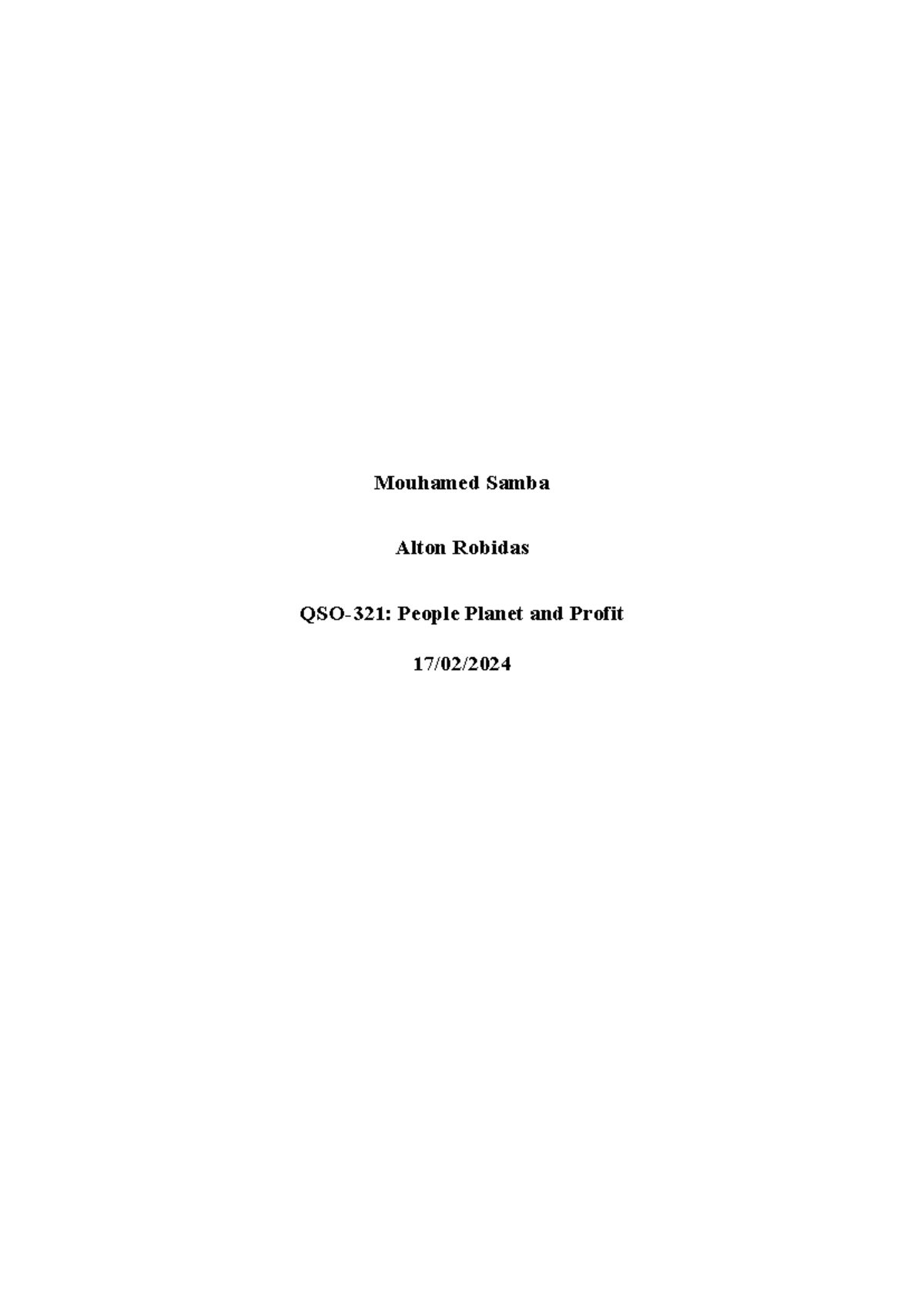 7-2 Assignment - Mouhamed Samba Alton Robidas QSO-321: People Planet ...