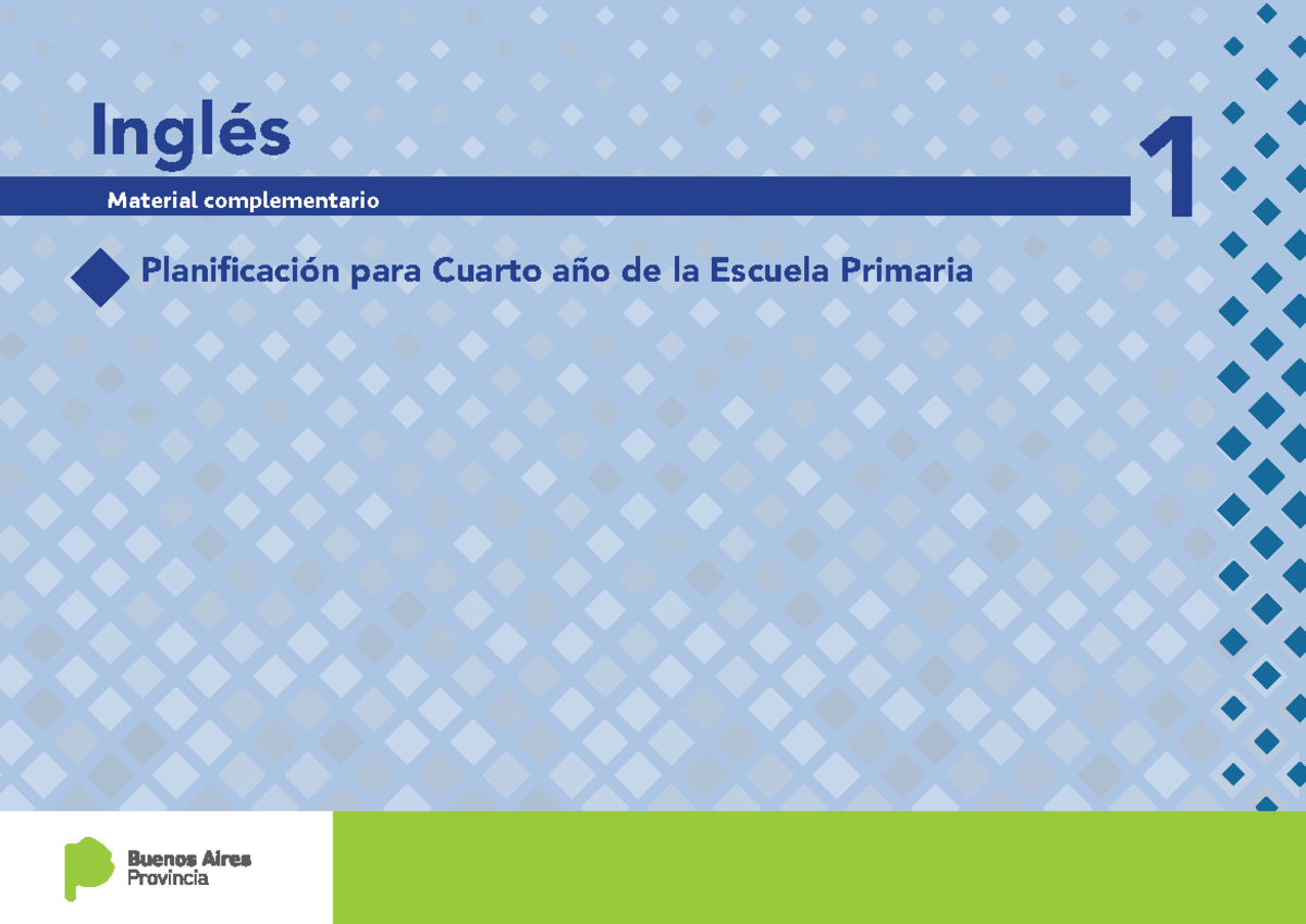 Material complementario Planificiación BA Ingles - Material complementario 1 • Dirección General ...