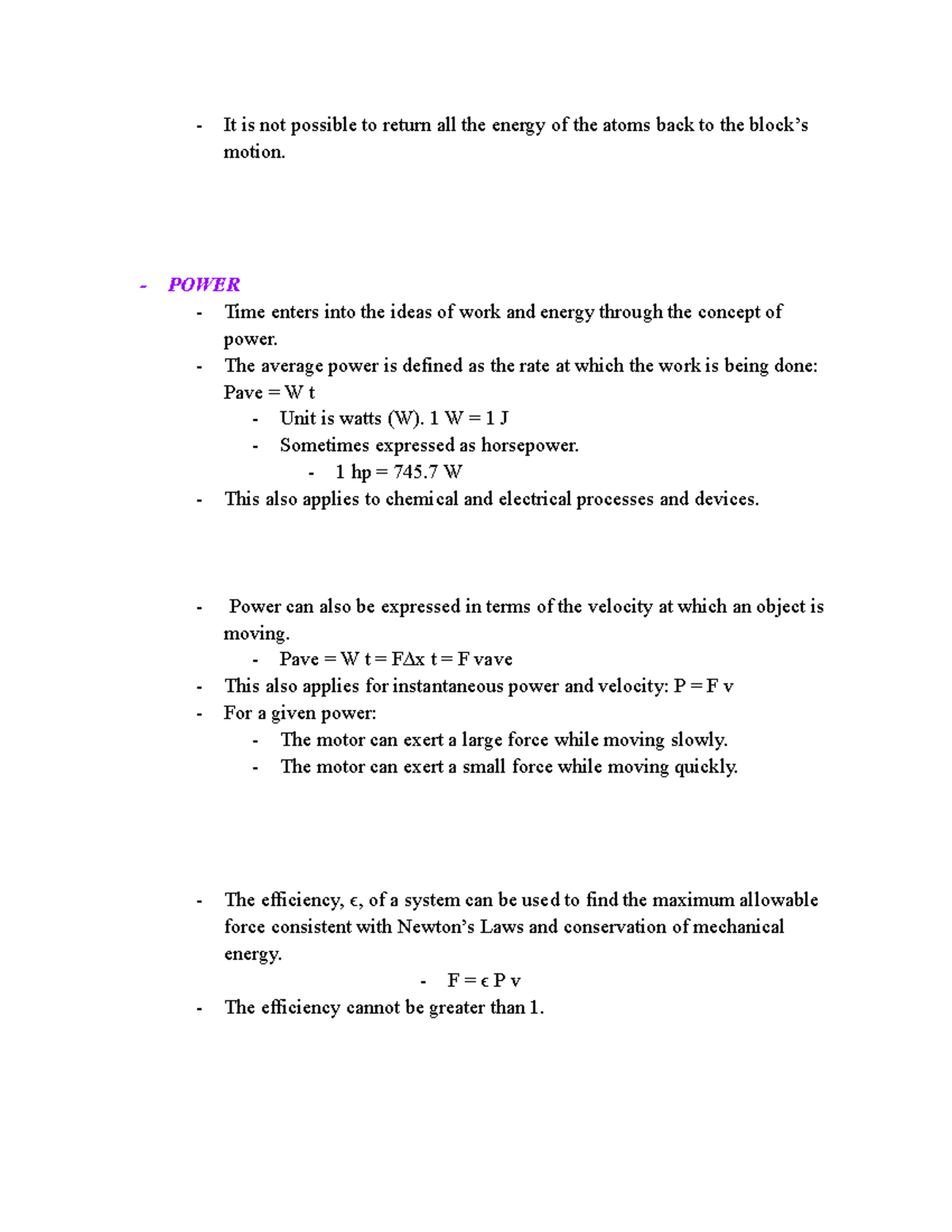 Chapter 6 - Physics - Google Docs13 - It is not possible to return all ...