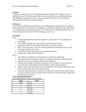 LNA UV - UV Mutagenesis Lab Report - LNA: UV Damage and Mutagenesis (3 ...