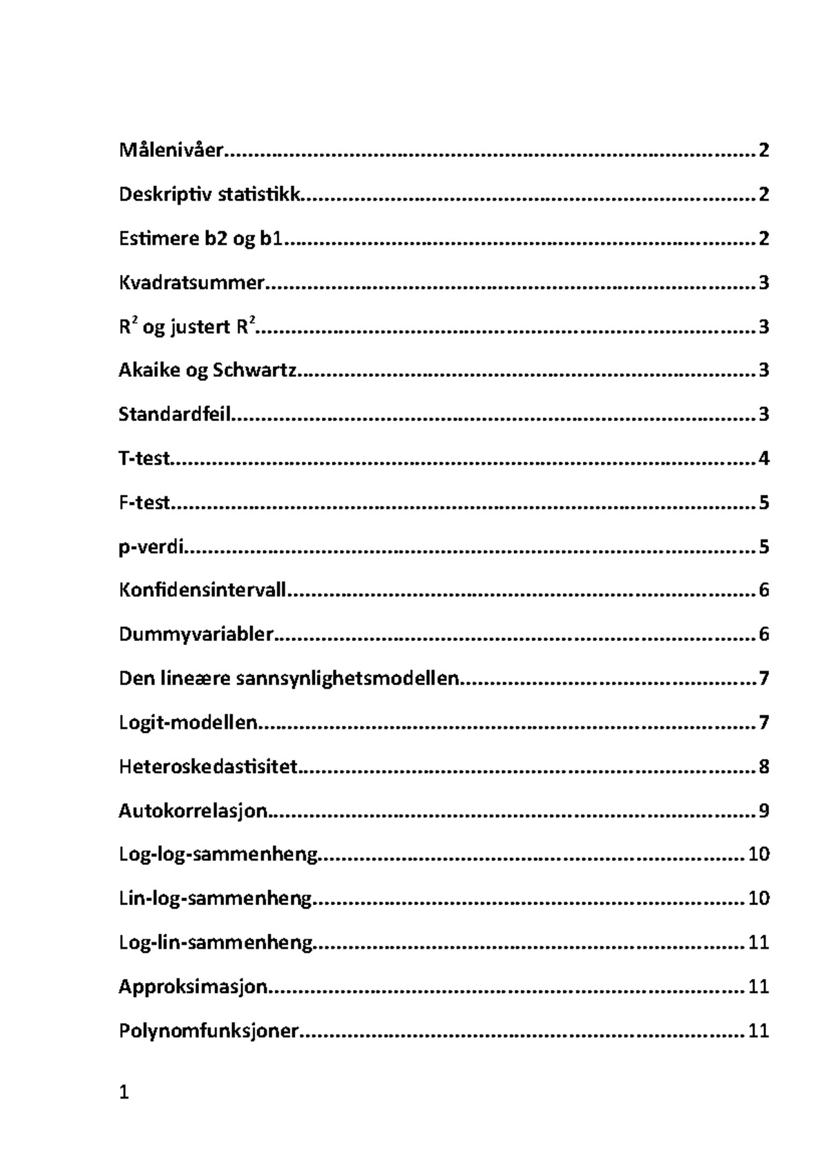 Formelark metode - En utfyllende oversikt over alle formler i pensum ...