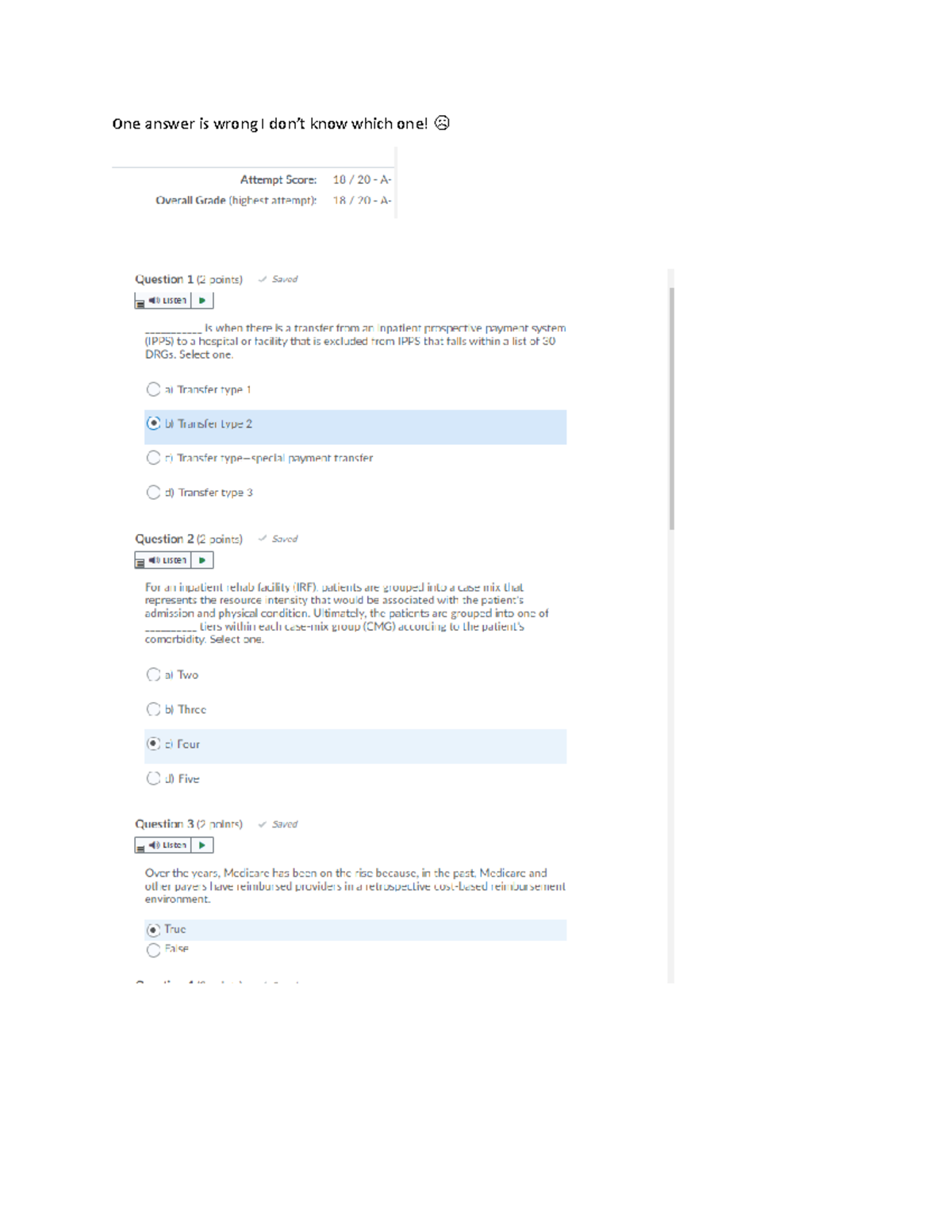 4-2 module quiz hcm - One answer is wrong I know which one! Attempt ...