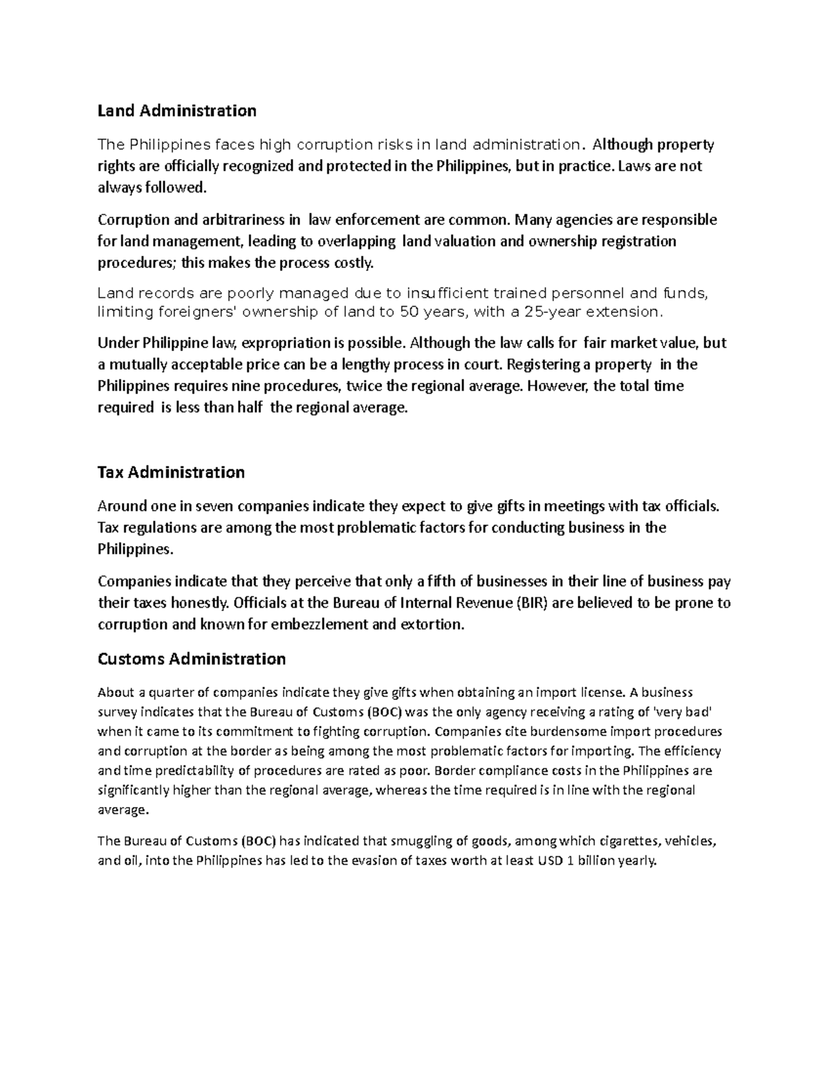 LAND Administration TO Vigilance Society - Land Administration The ...