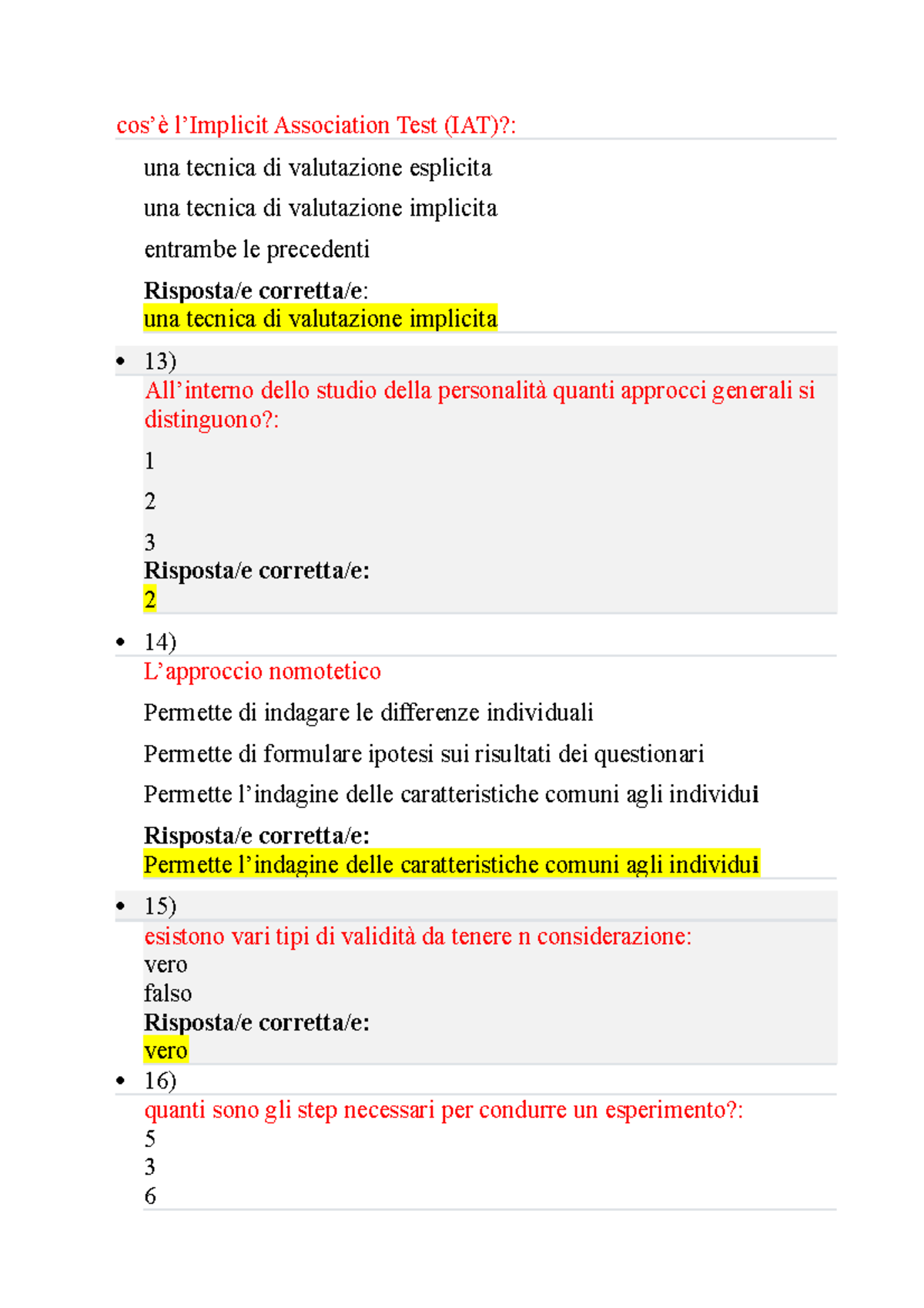 Modulo 2 parte 1 test di auto valutazione - cos’è l’Implicit ...