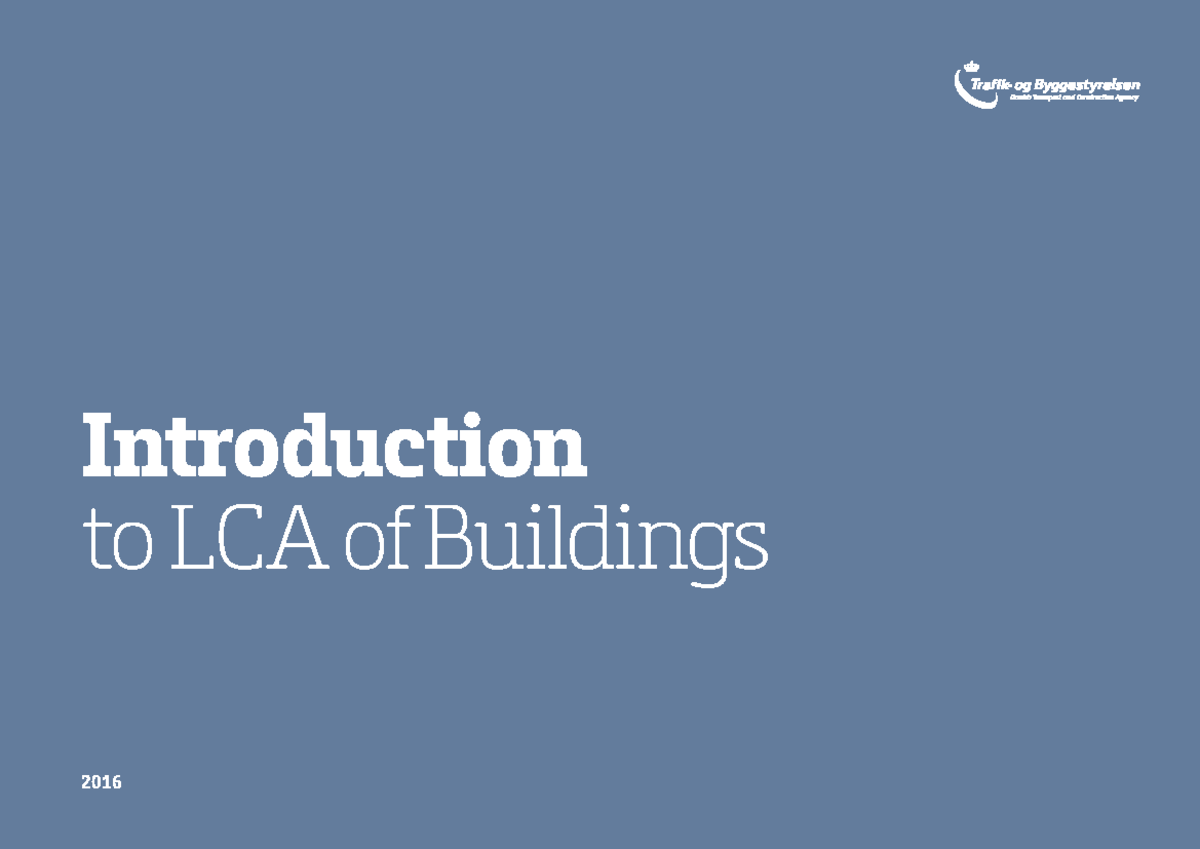 Introduction to LCA of Buildings in Mechanics For - Introduction to LCA ...