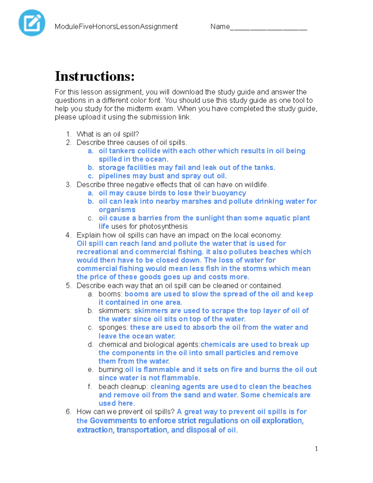 Copy of Module Five Honors Assignment ...