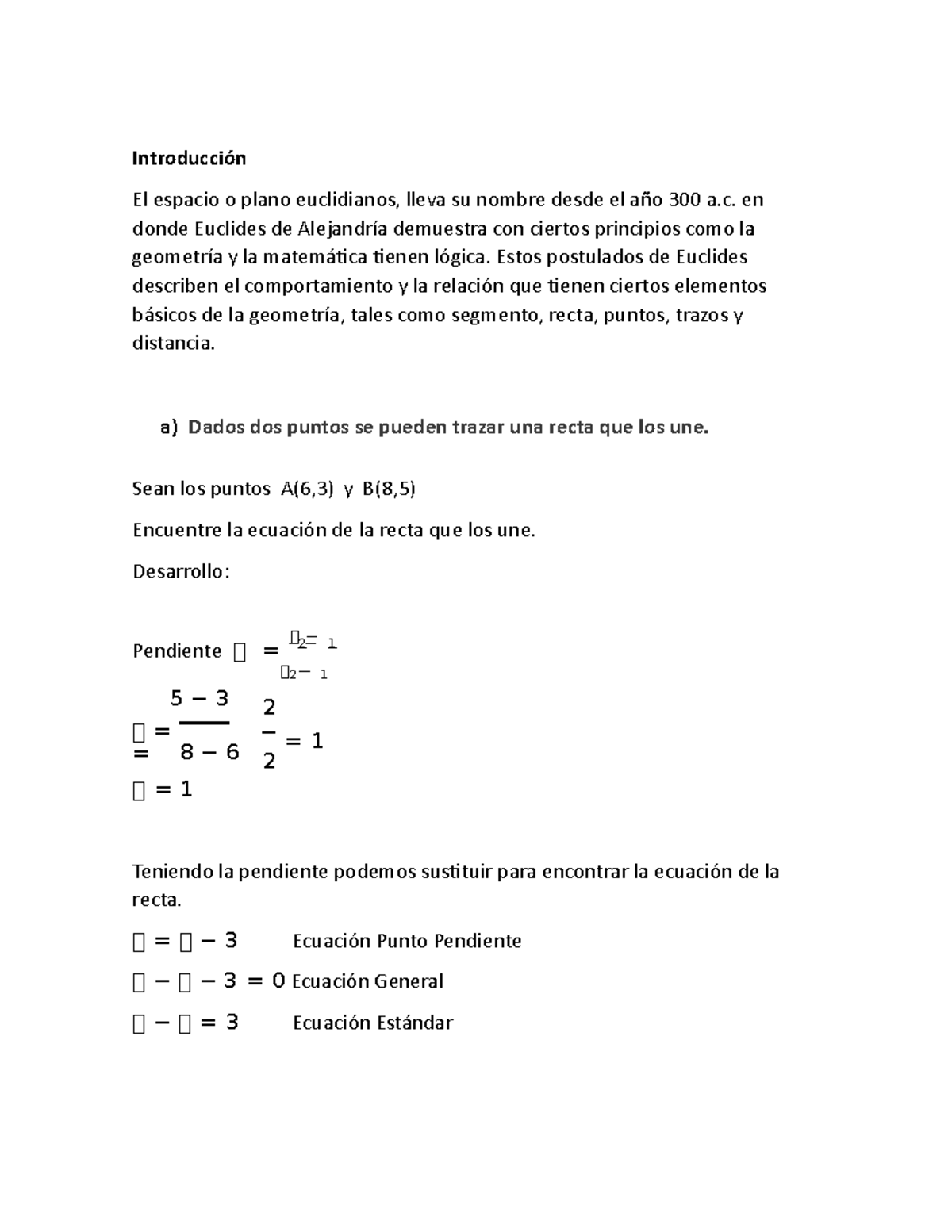 A2 Espacio Euclidiano - Introducción El espacio o plano euclidianos ...