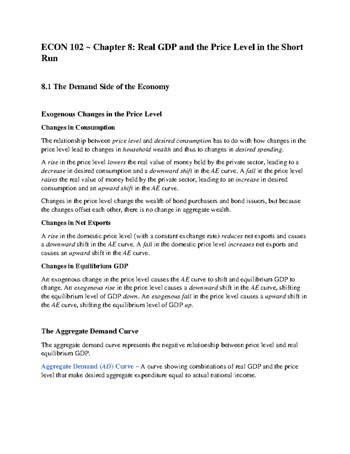 ECON102 Chapter 8 ECON 102 Chapter 8 Real GDP And The Price econ102-chapter-8-econ-102-chapter-8-real-gdp-and-the-price