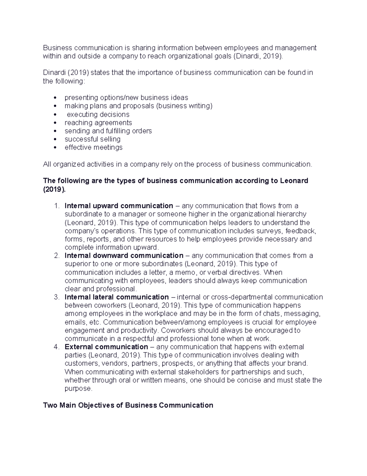 Purcom-finals - short finals notes - Business communication is sharing ...
