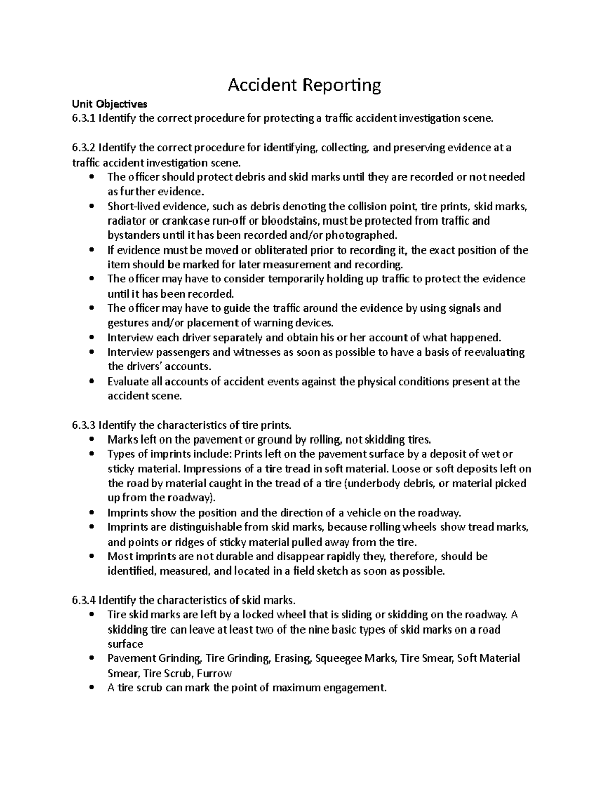 Test 9 Accident Reporting Accident Reporting Unit Objectives 6 3 test-9-accident-reporting-accident-reporting-unit-objectives-6-3