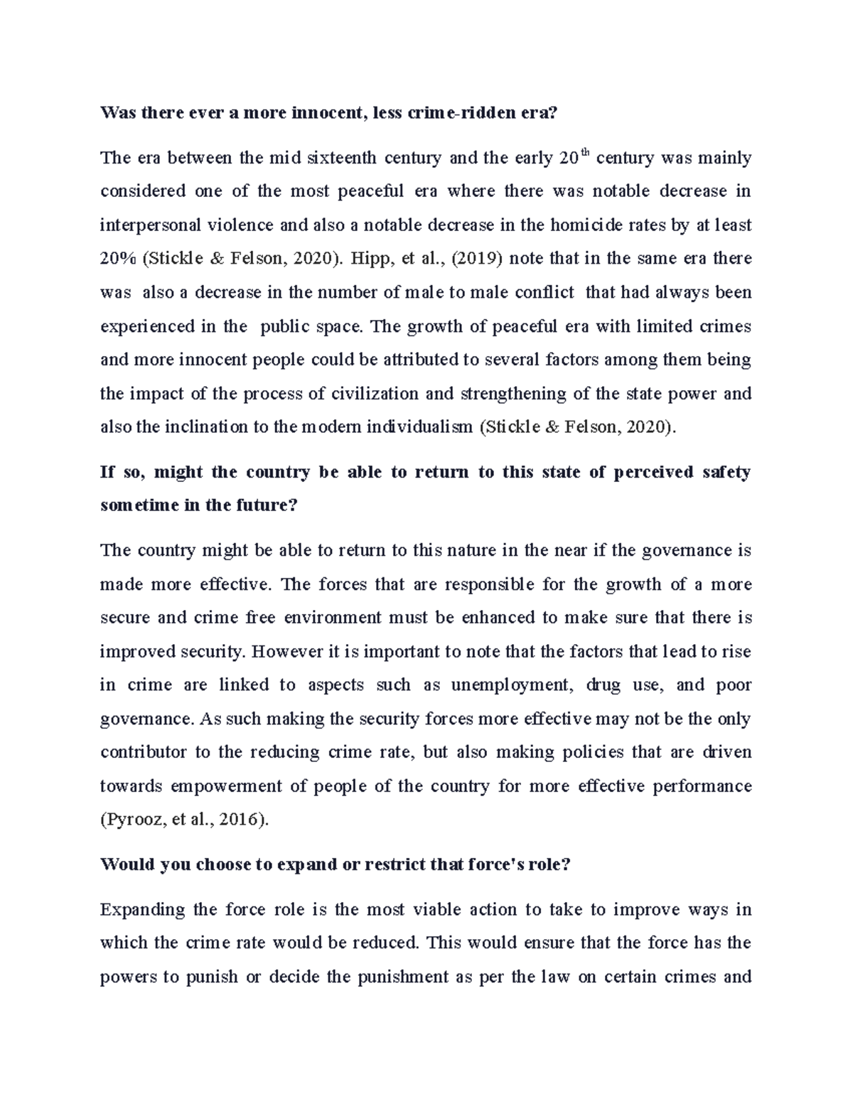 Crime rate- Task 3 - Tutorial work. - Was there ever a more innocent ...