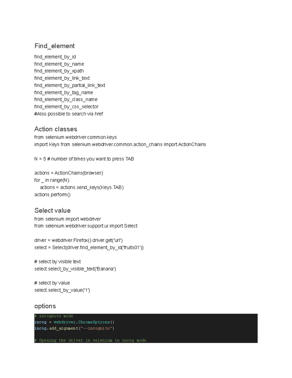 Selenium - Nil - Find_element find_element_by_id find_element_by_name find_element_by_xpath ...