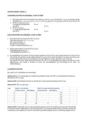 Uitwerking Opbrengstverantwoording - Uv A Dutch GAAP - © Christiaan ...