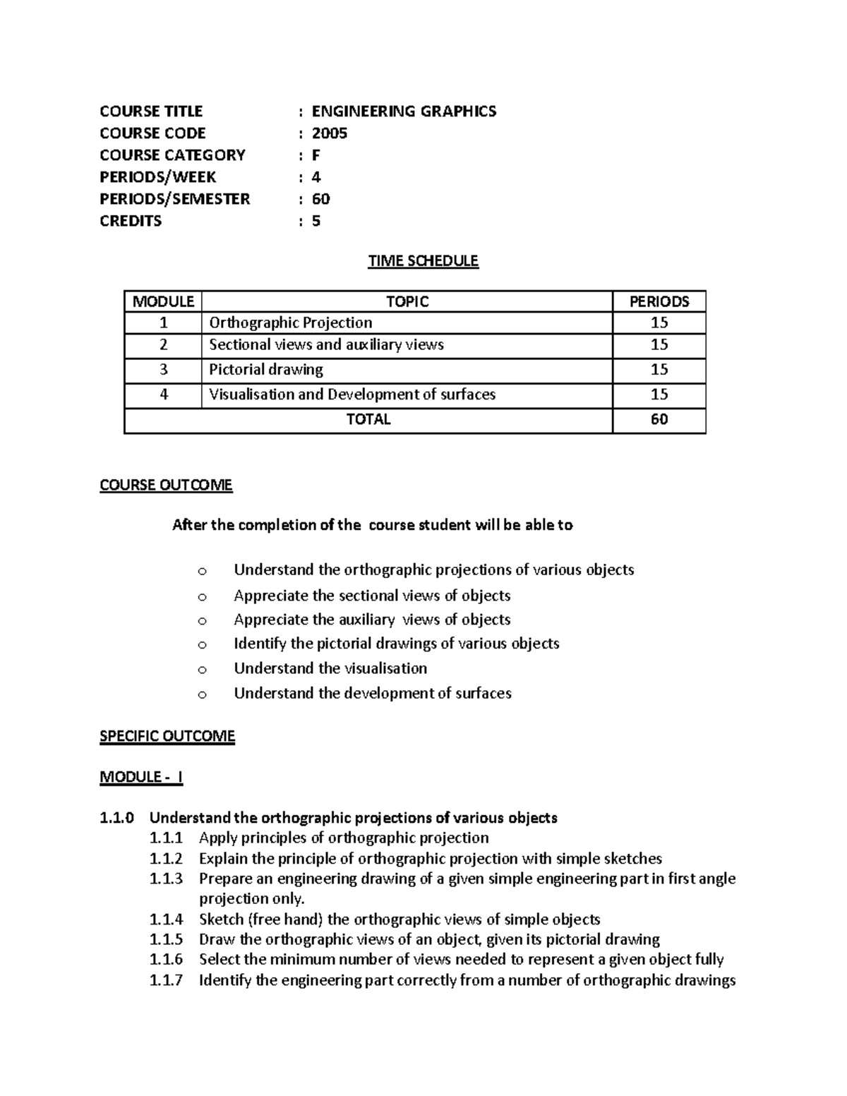 2005-2 -Engineering Graphics Lecture notes 2 - COURSE TITLE ...