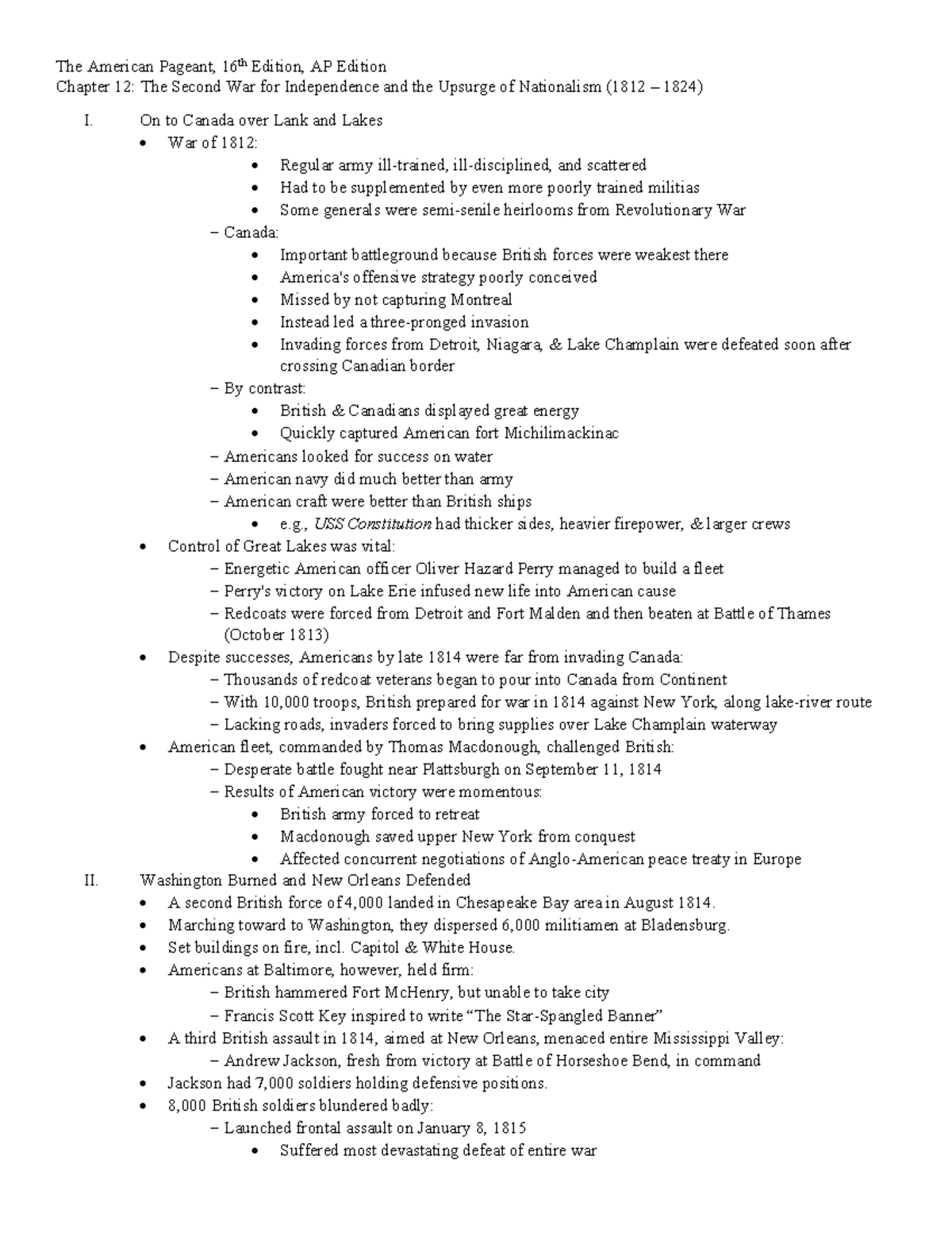 Chapter 12 - The Second War for Independence and the Upsurge of ...