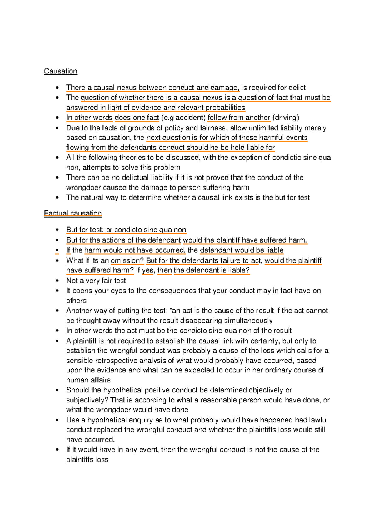 5. Causation - Causation There a causal nexus between conduct and ...