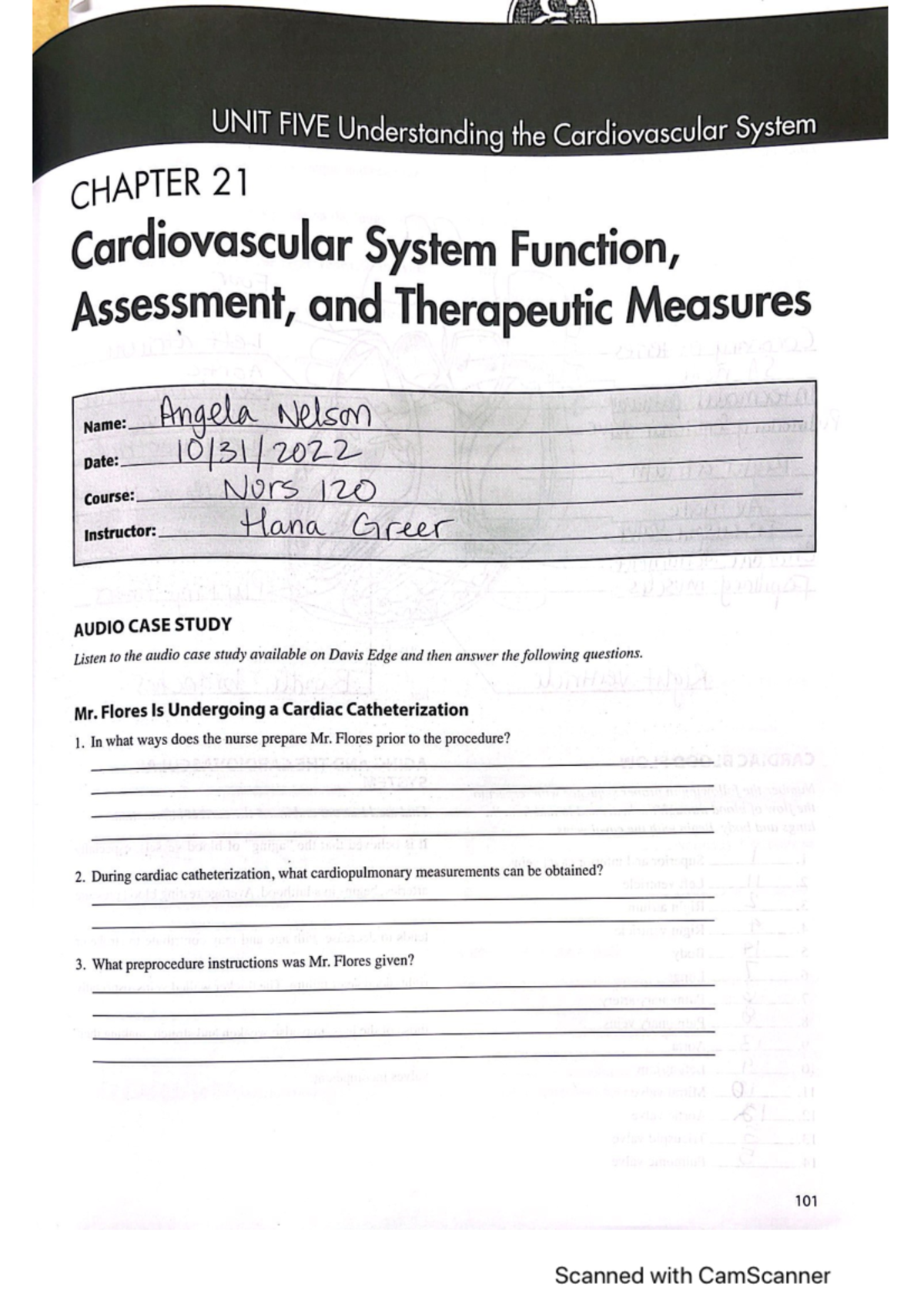 Chapter 21 understanding the cardiovascu - NURS 120 - Studocu