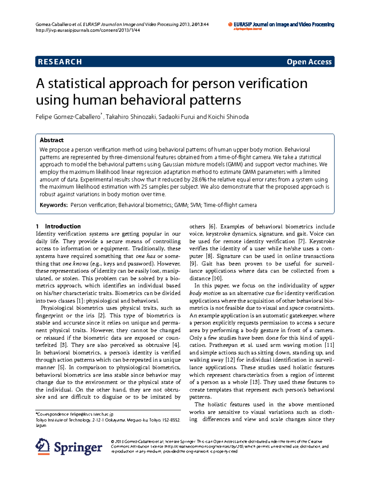 A statistical approach for person verification usi - Gomez-Caballero et ...