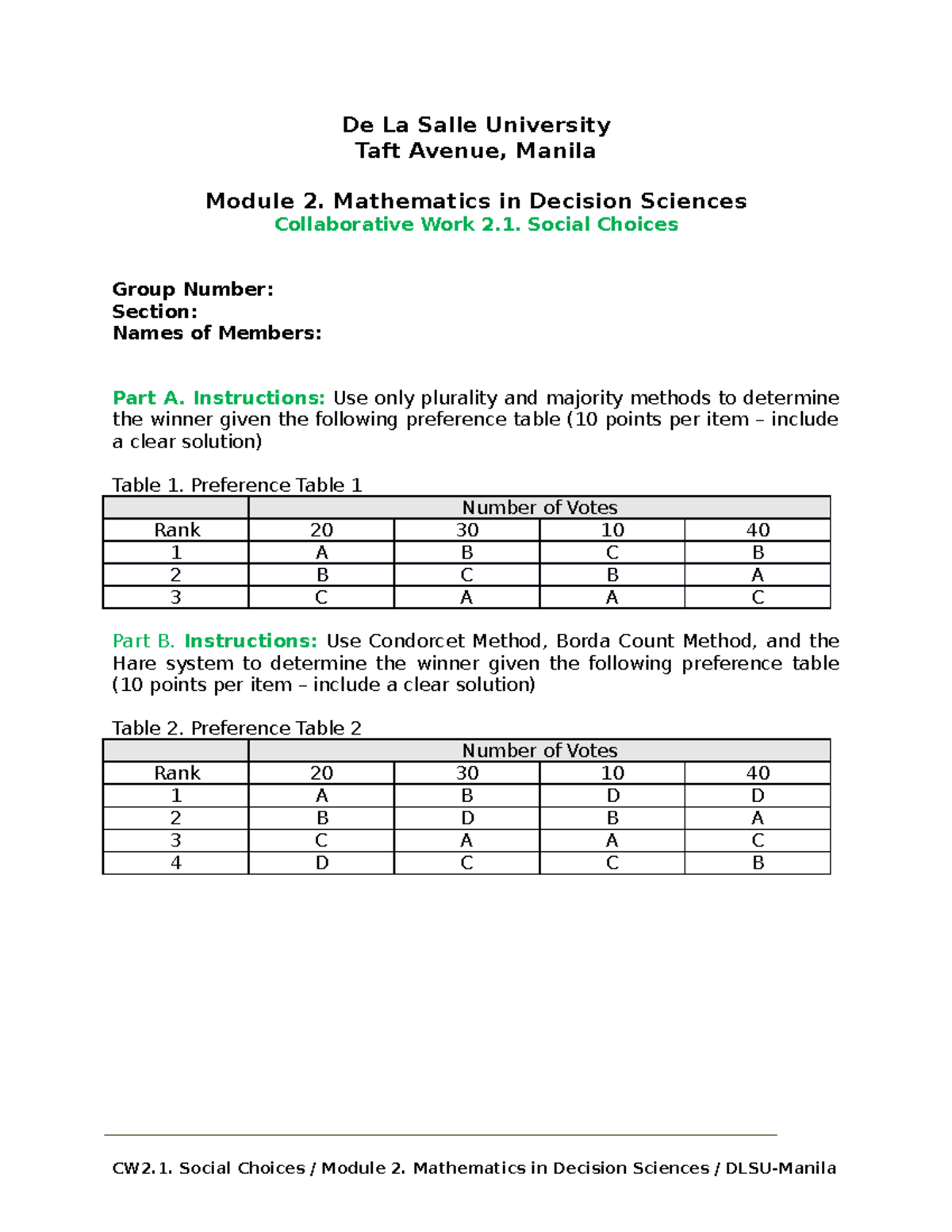 CW2.1. Voting Systems Application - De La Salle University Taft Avenue ...
