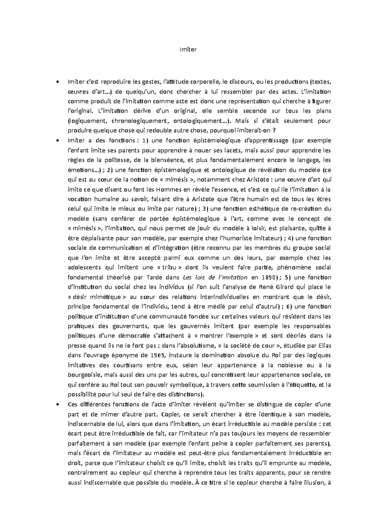 Imiter - bonne nanée - Imiter Imiter c’est reproduire les gestes, l ...