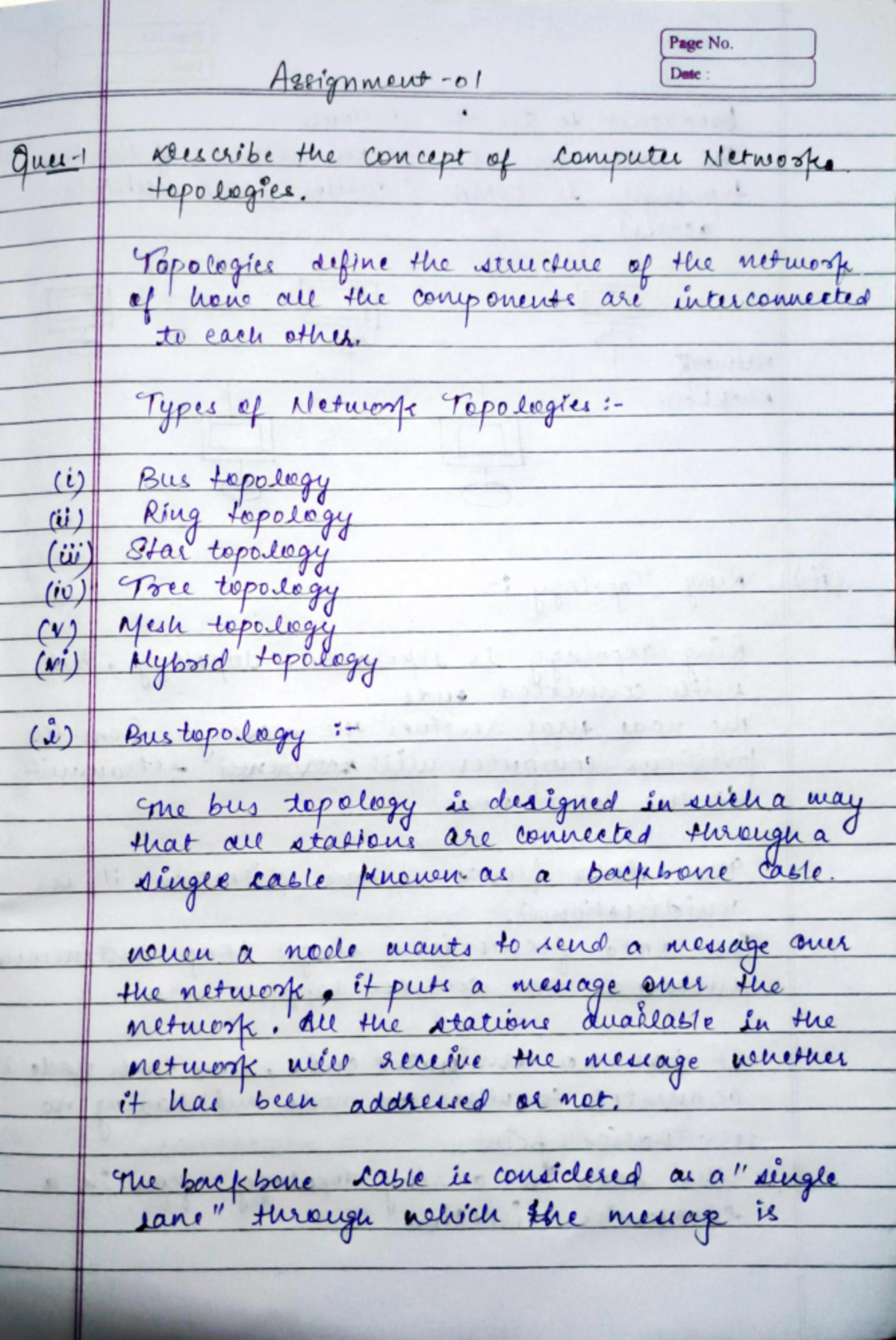 Assignment 01 CN - Object Oriented Programming - Studocu