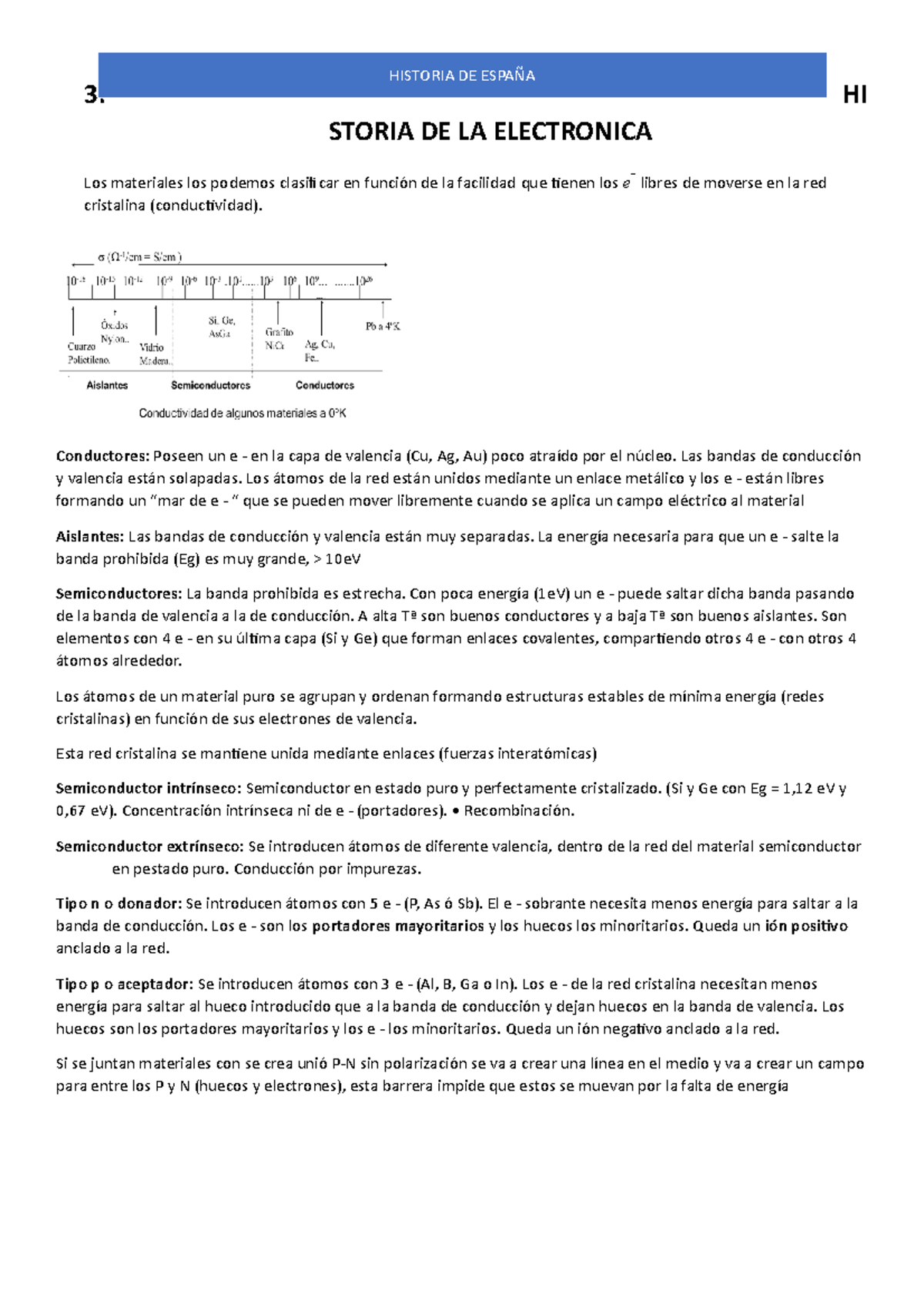 TEMA 3 Y 4 - Lecture notes 3-4 - 3. HI STORIA DE LA ELECTRONICA Los ...