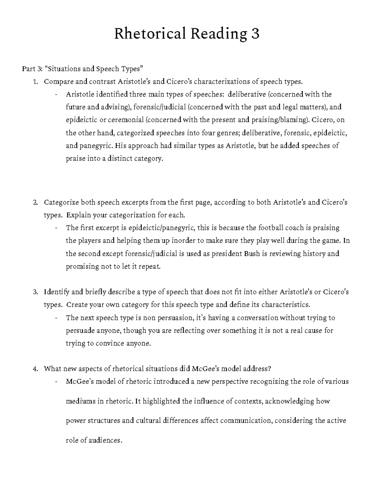 Rhetorical Reading 3 - fdsdsfdf - Rhetorical Reading 3 Part 3 ...
