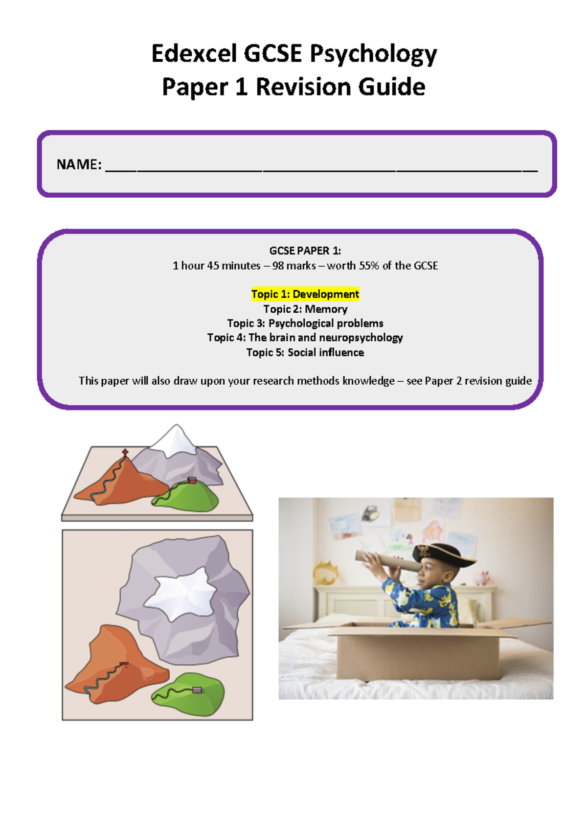 GCSE-Topic-1-Development-PDF 2 - Edexcel GCSE Psychology Paper 1 ...
