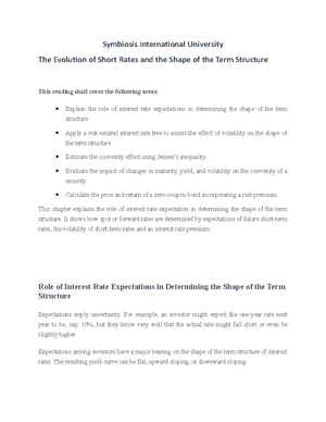 Reading 3 The Art of Term Structure Models Drift - Symbiosis ...