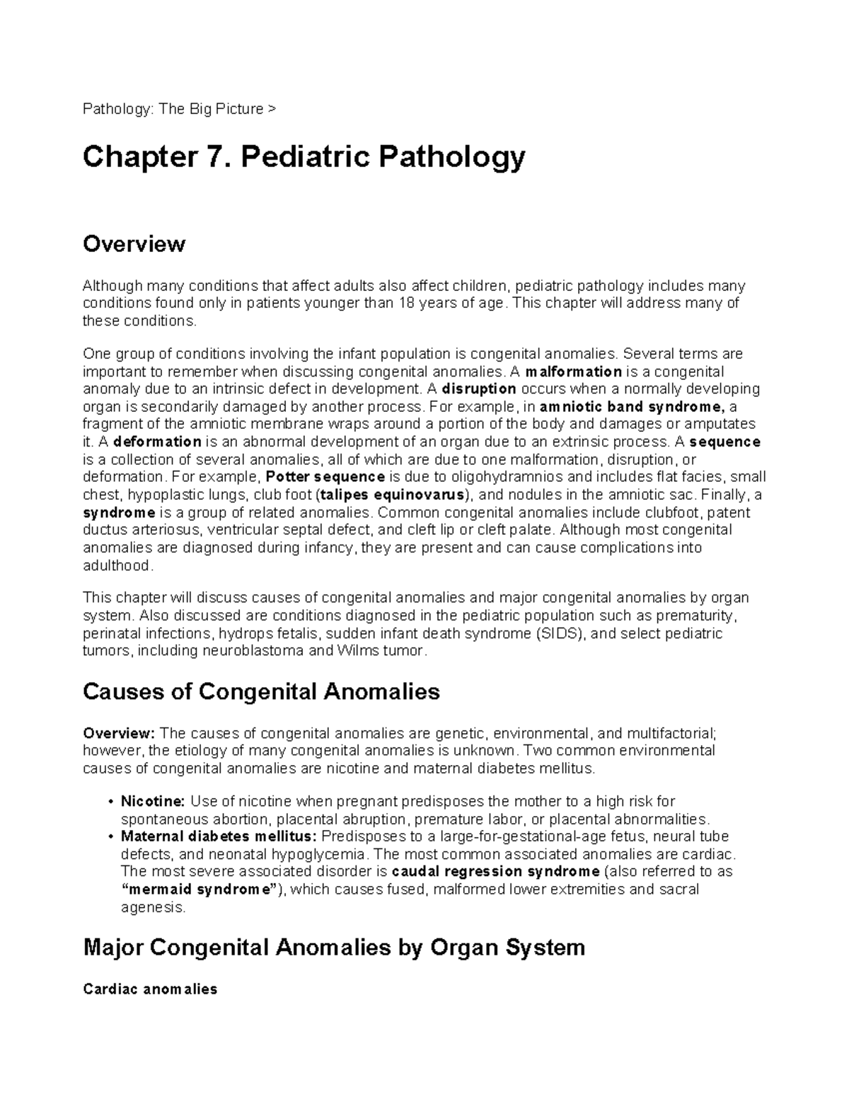 6-Chapter 7. Pediatric Pathology - Pathology: The Big Picture > Chapter ...