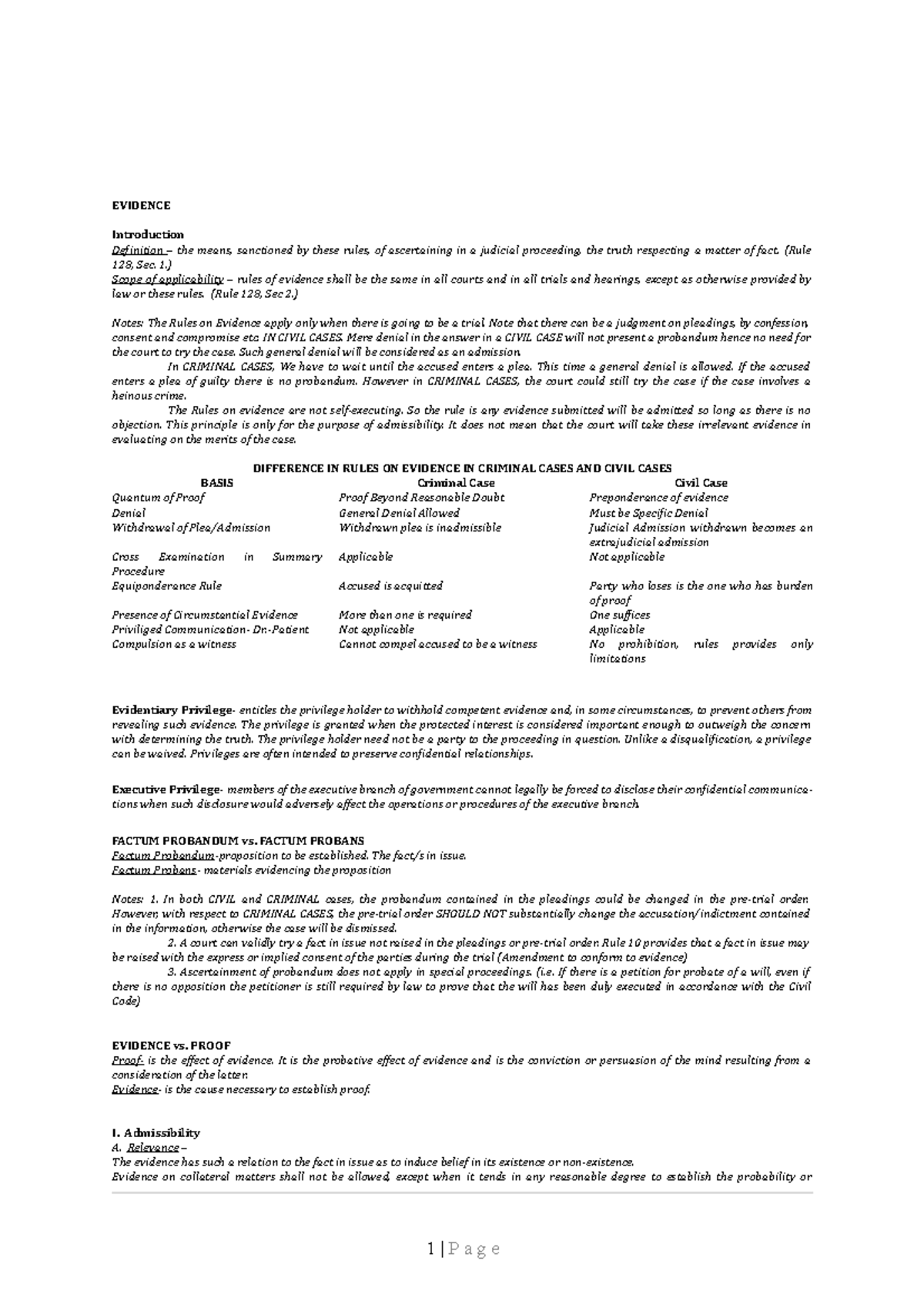 Evidence Summary- Riano - EVIDENCE Introduction Definition – the means ...