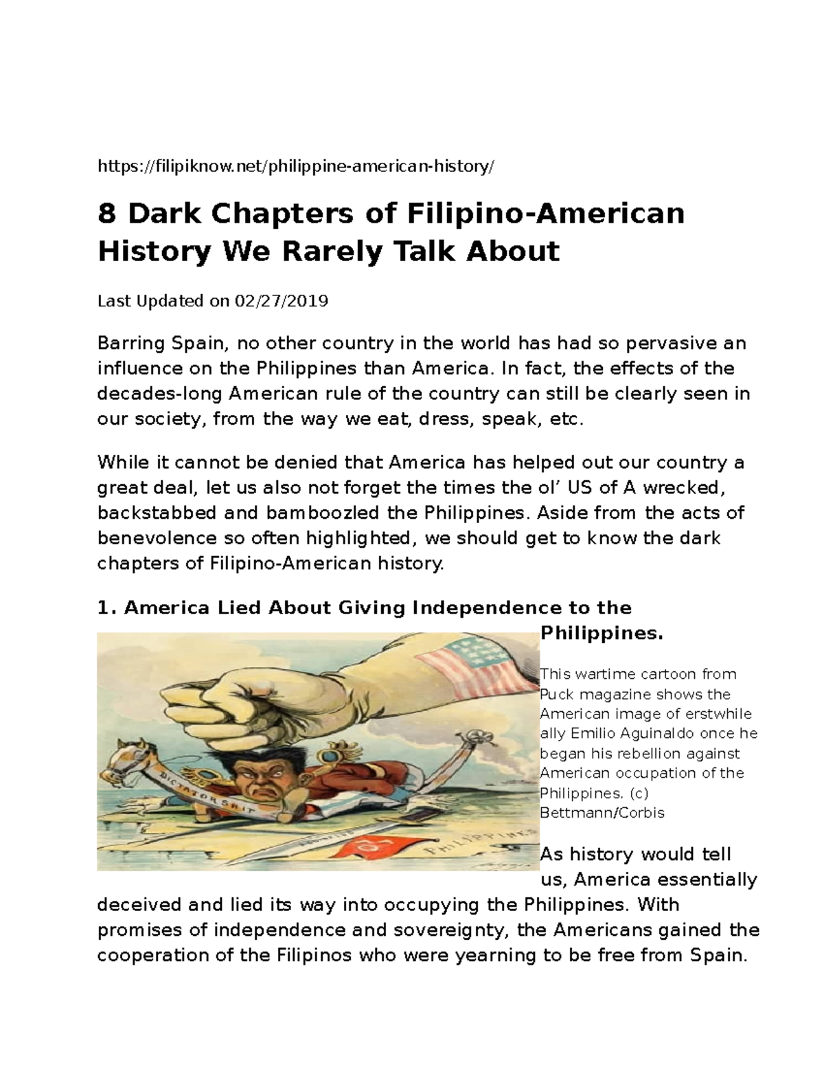 8 DARK Chapters OF Filipino American History - filipiknow/philippine ...