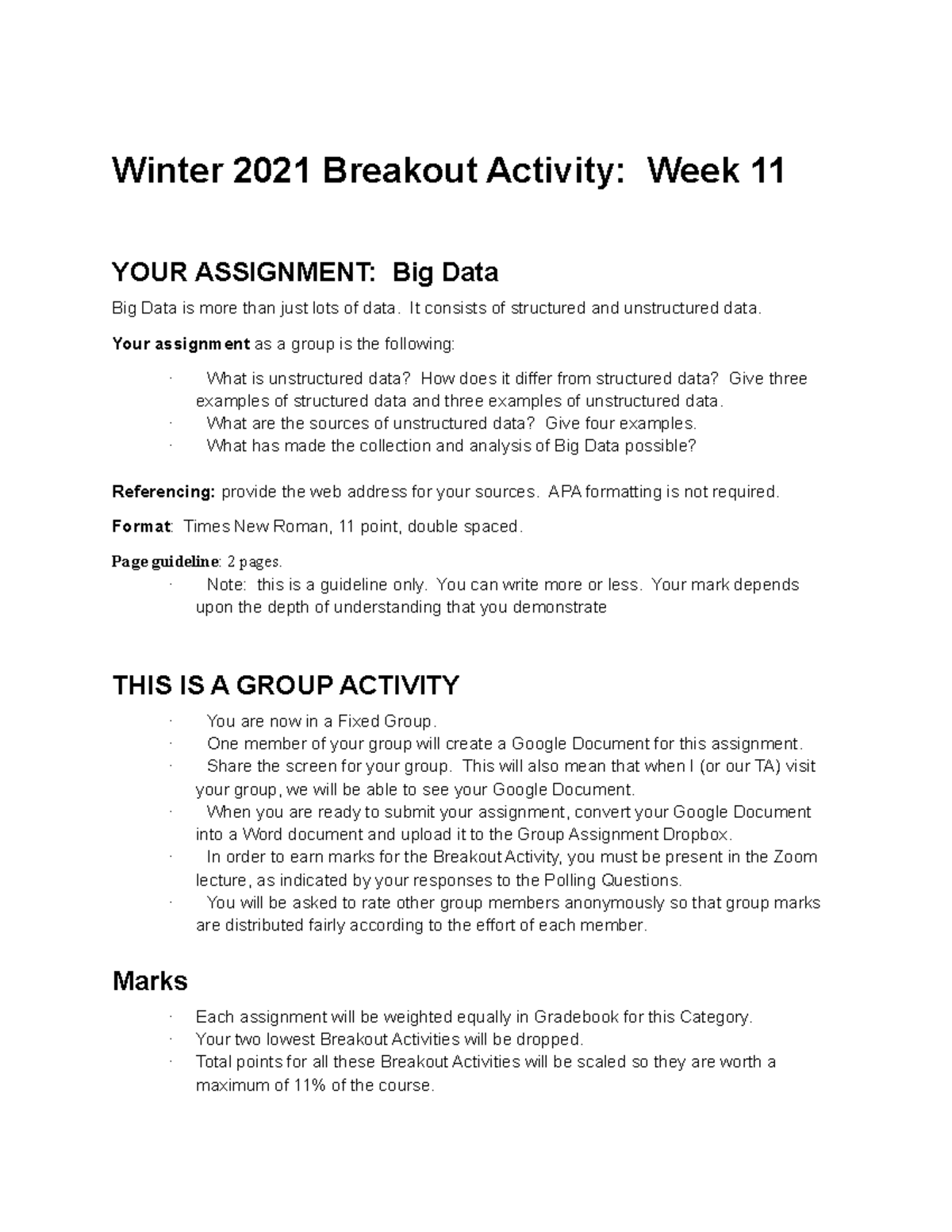 Winter 2021 Breakout Activity Week 11 - Winter 2021 Breakout Activity ...