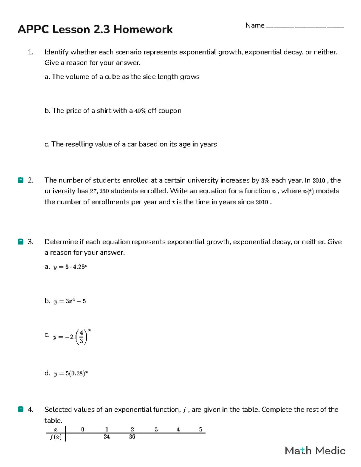 APPC 2 - APPC - APPC Lesson 2 Homework Name ______________________ 1. a ...