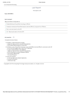 9.2.4 - Create a Restore Point (Simulation) - Lab Report Lab Report Time Spent: 05: Score: 3/3 ...