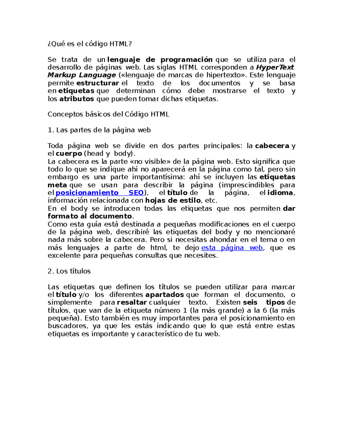 HTML - Conceptos - ¿Qué es el código HTML? Se trata de un lenguaje de ...