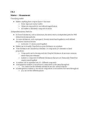 Ch.1 Section 3 - Measurements and systems of measurements - 1. Measurments to be easily compared ...