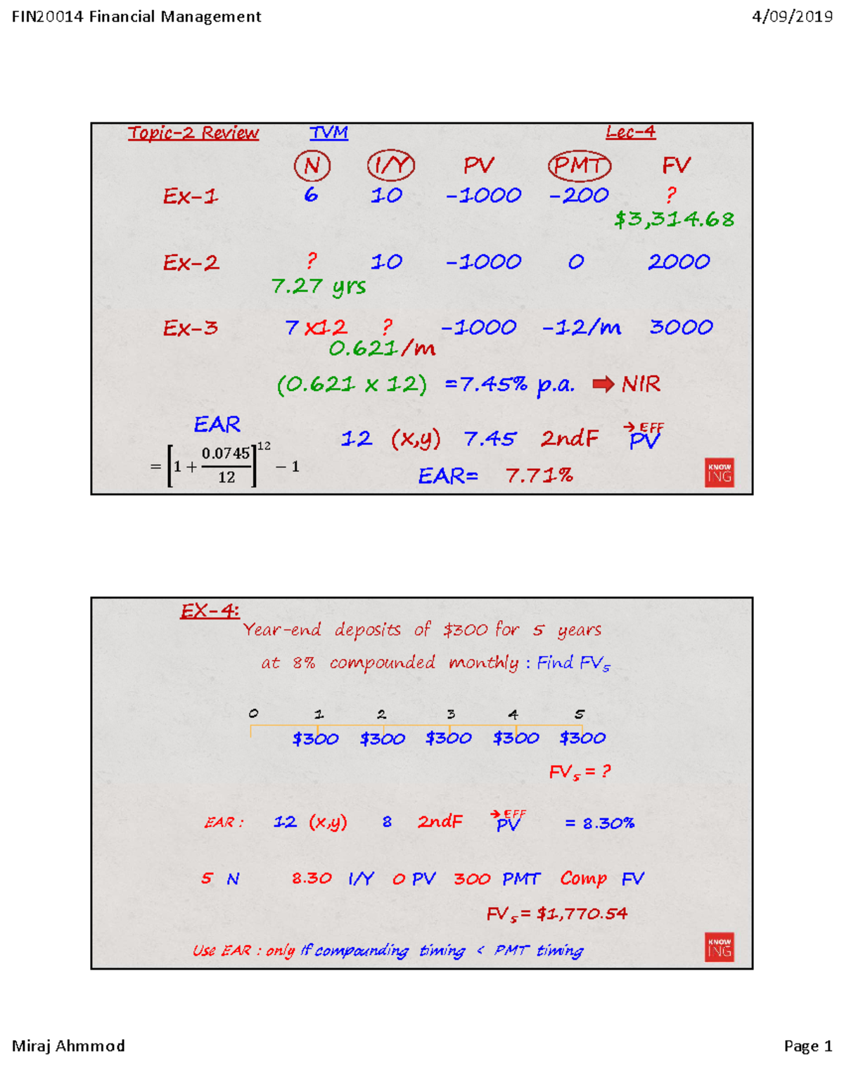 Notes Discussed In Lecture 4 On Topic 3 Warning Tt Undefined Function 32 Topic 2 Review Tvm