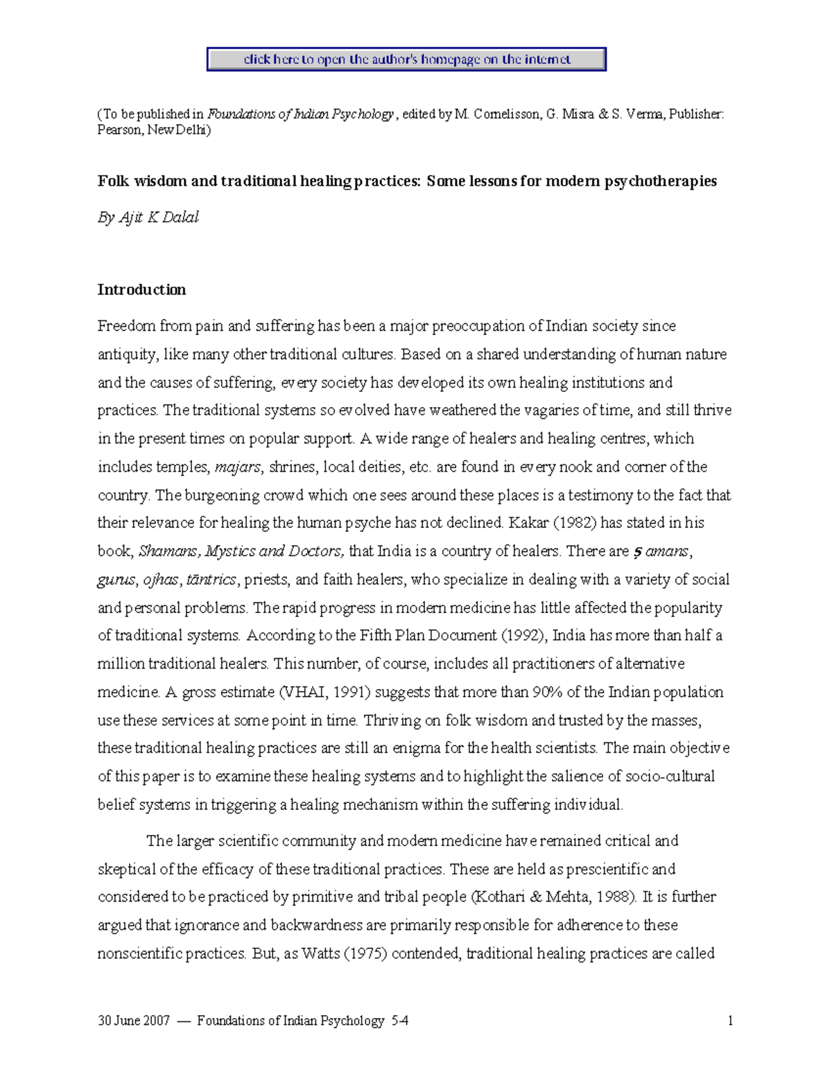 Dalal-folk-wisdom - Dalal-folk-wisdom - (To be published in Foundations ...