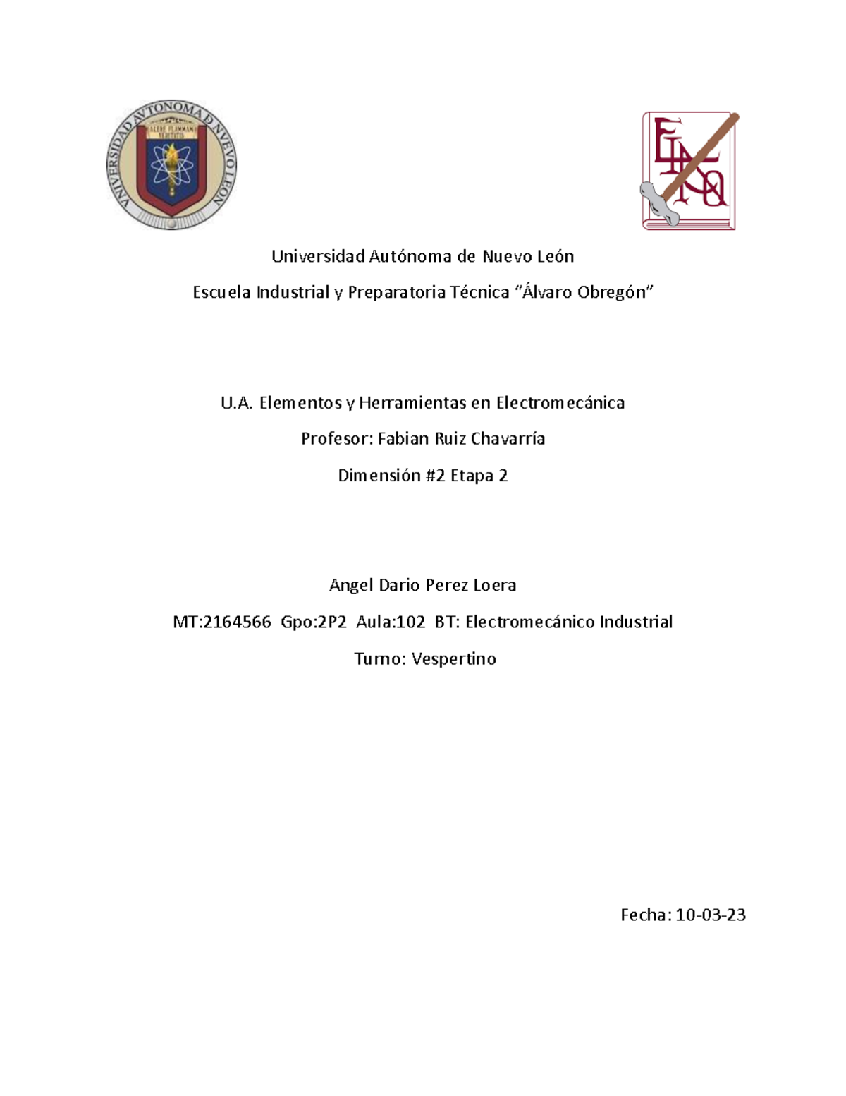 D2 E2 ELEM Y HTAS - mmmmmmmmmmmmmmmmmmm - Universidad Autónoma de Nuevo ...
